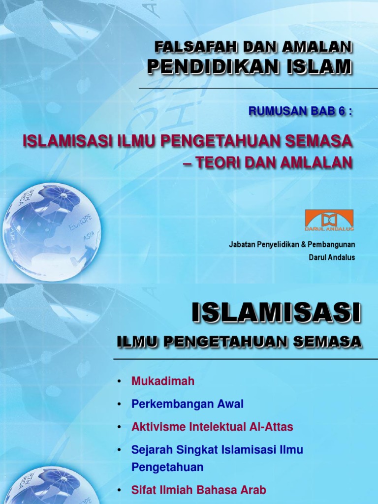 Falsafah Bab 6 - Islamisasi Ilmu Pengetahuan | PDF