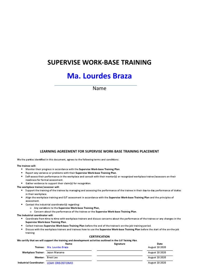 Workbased Learning - Template | PDF | Technical Drawing | Safety