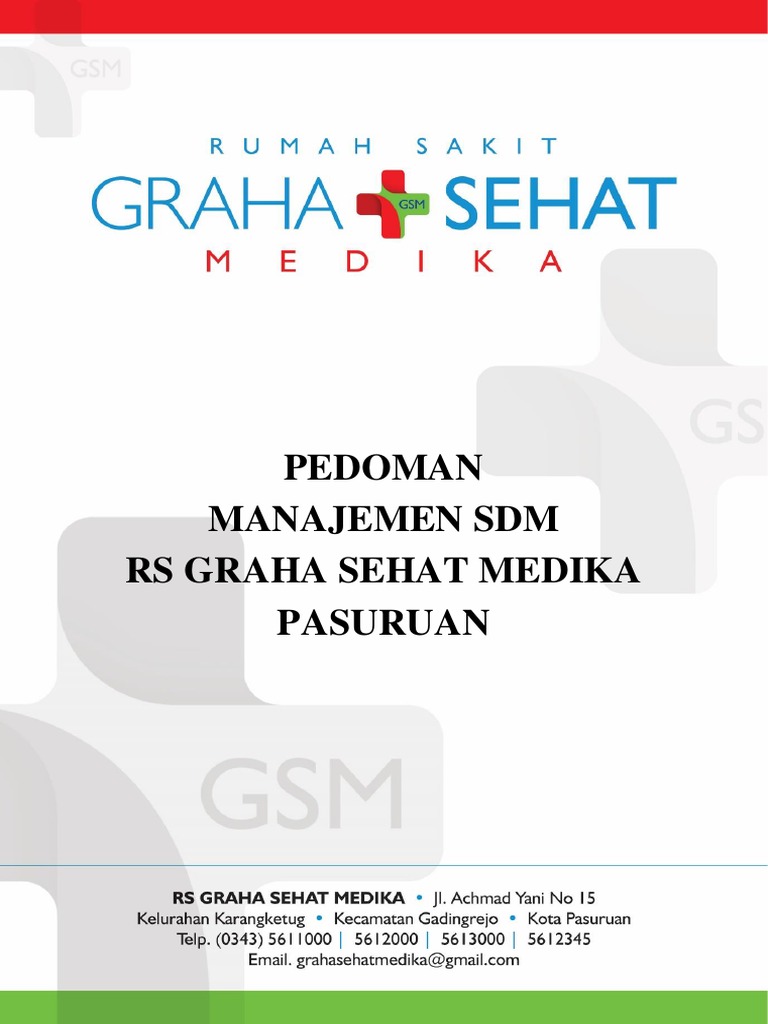 Pedoman Manajemen SDM RS GSM PDF | PDF