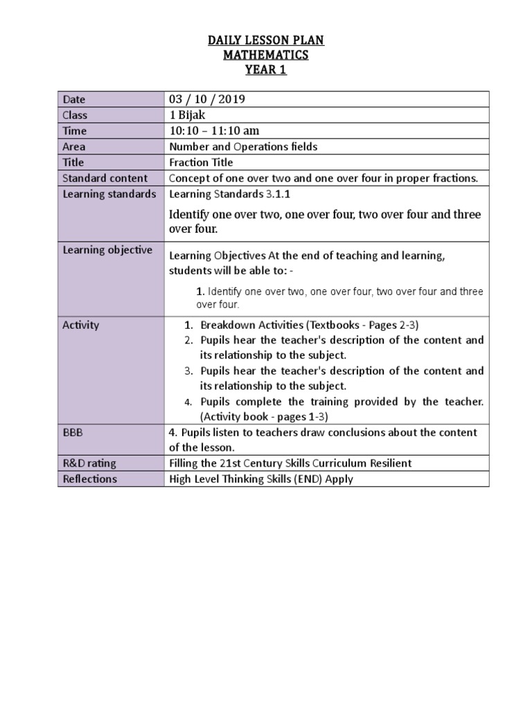 Identify One Over Two, One Over Four, Two Over Four and Three Over Four ...