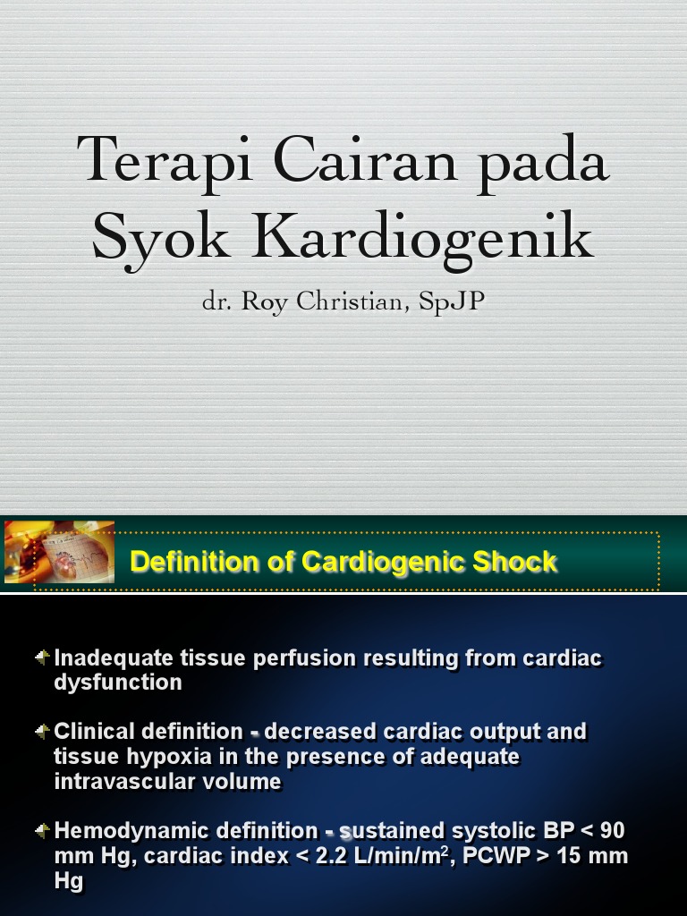 Terapi Cairan PD Syok Kardiogenik | PDF | Myocardial Infarction | Heart ...