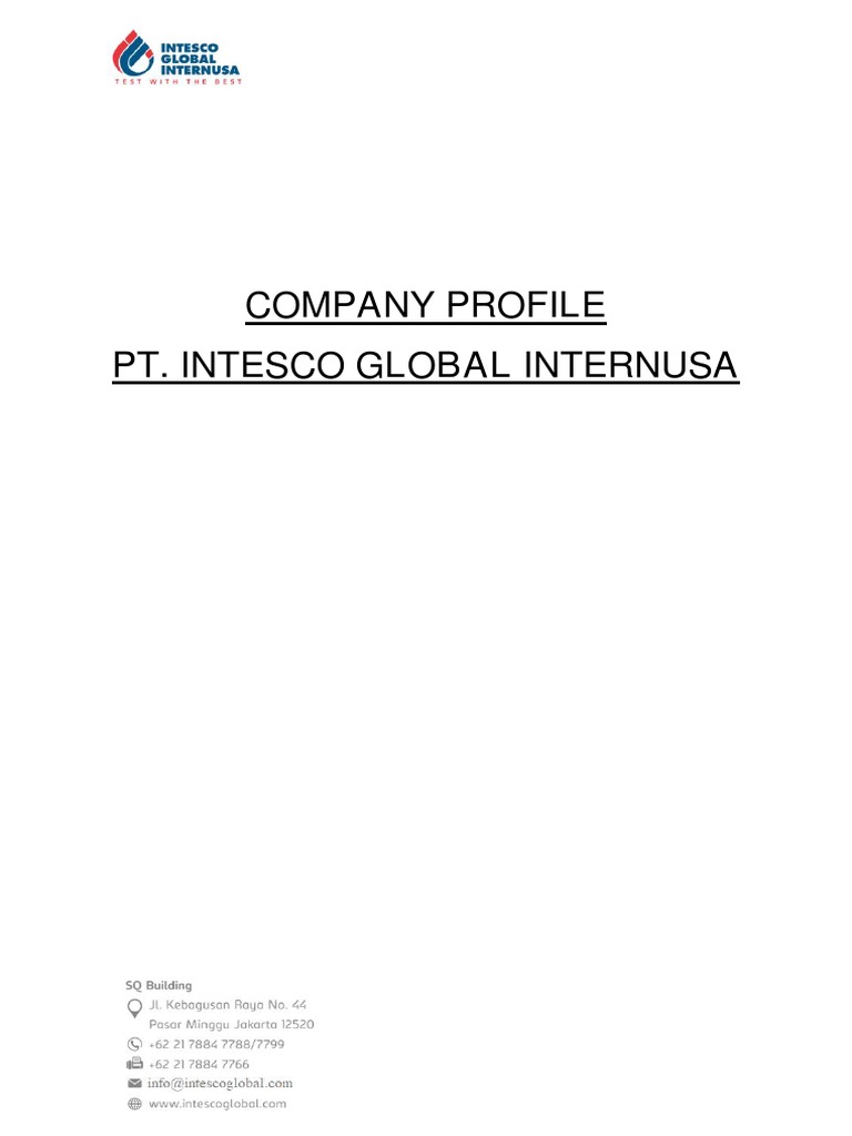 Company Profile PT. Intesco Global Internusa | PDF | Nondestructive ...
