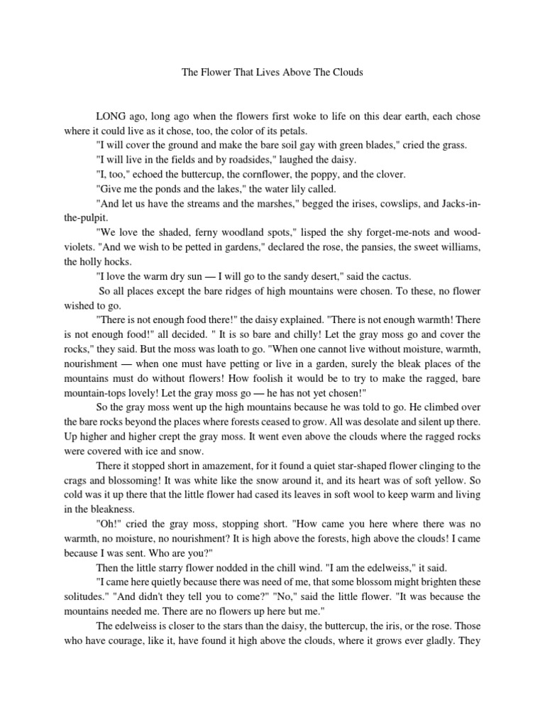 Flower Narrative Text | PDF | Horticulture And Gardening | Plants