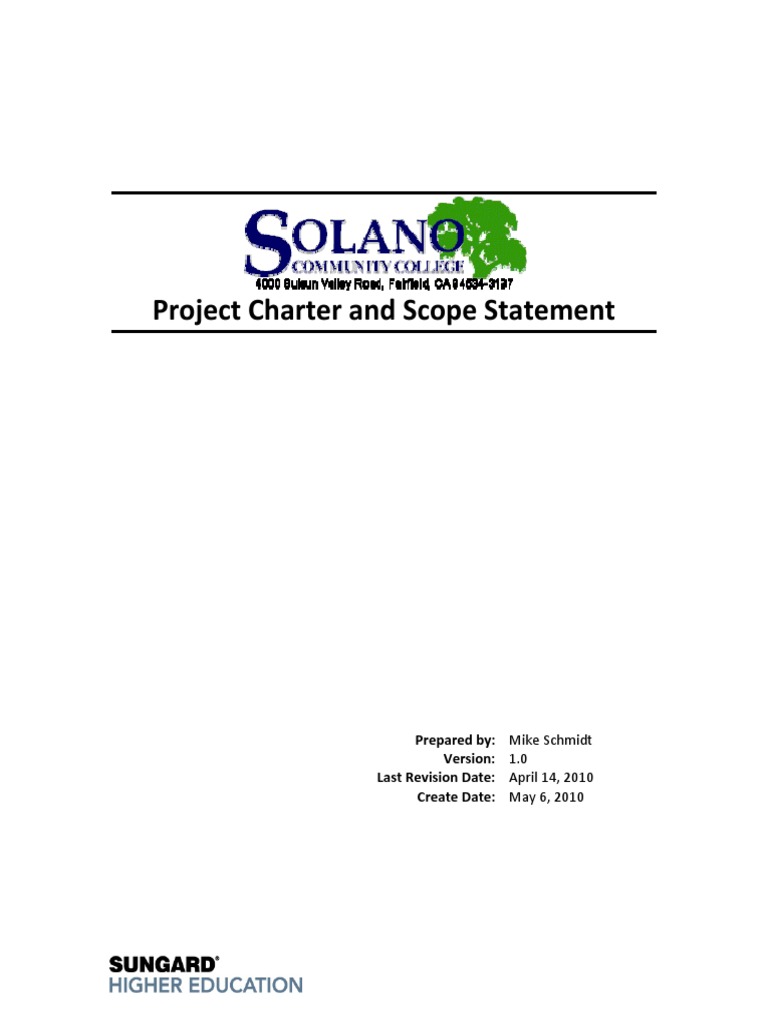 Project Scope and Charter | PDF | Project Management | Risk Management