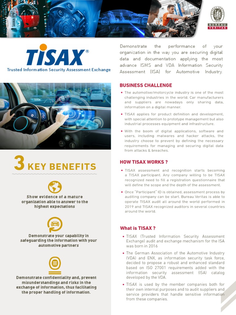 VAD TISAX Service Sheet - Final | PDF | Information Security | Audit
