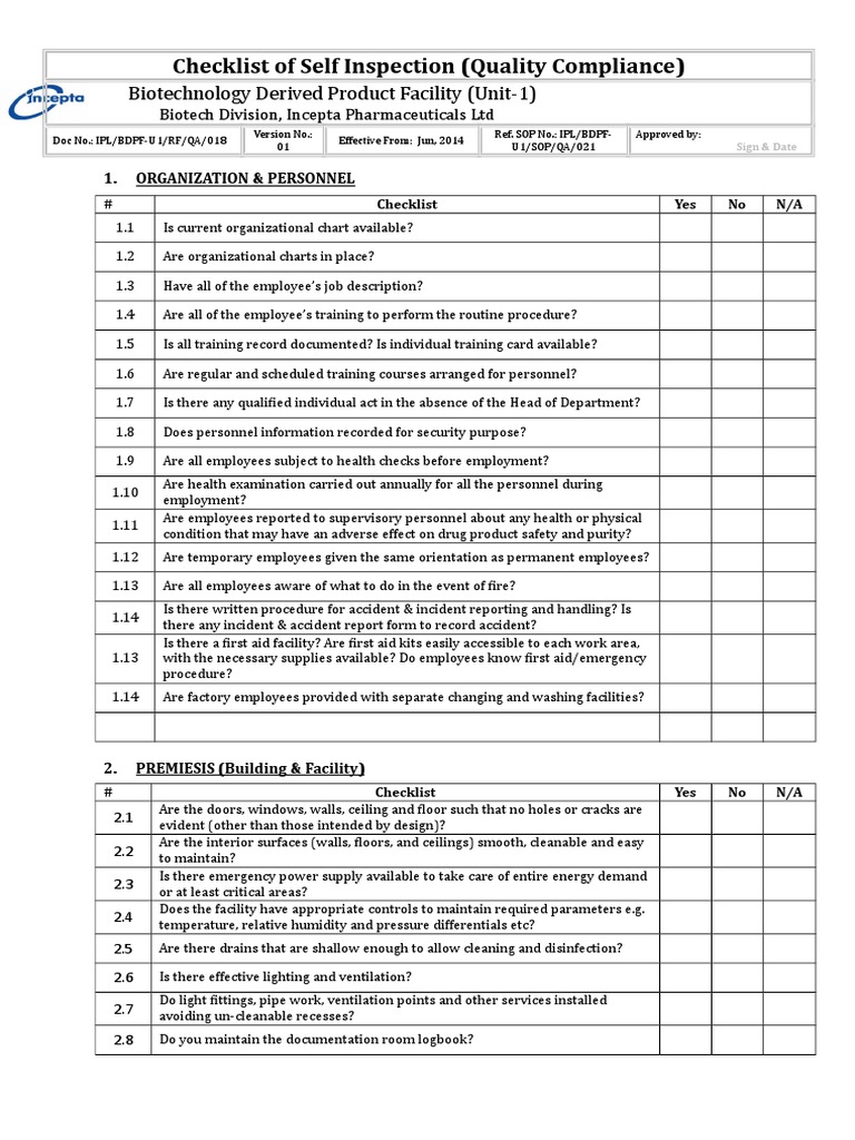 13 - Checklist of Internal Audit - VDT | PDF | Verification And ...