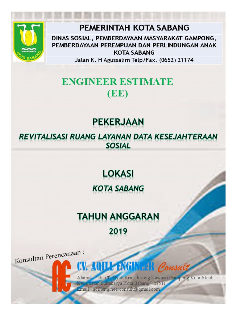 RAB Revitalisai Ruang Layanan Data Kesejahteraan Sosial | PDF