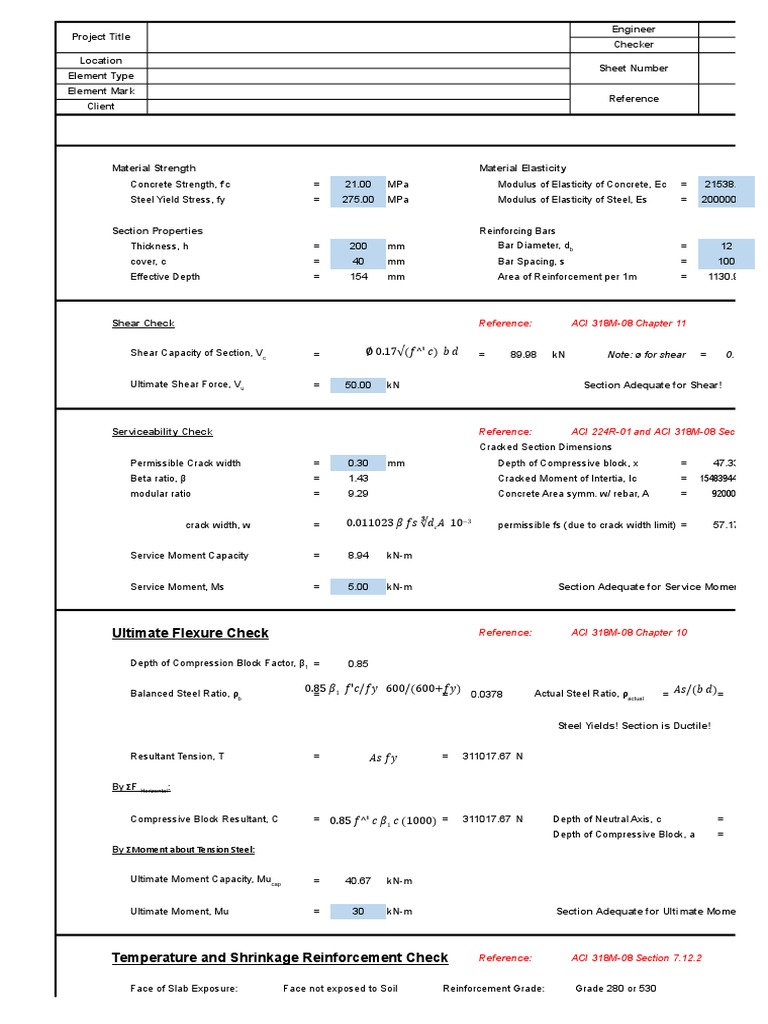 Slab Design Strip Method v1.0 | PDF | Mechanical Engineering | Civil ...