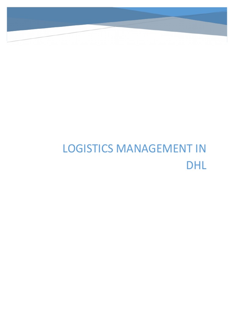 DHL Operations | PDF | Internet Of Things | Logistics