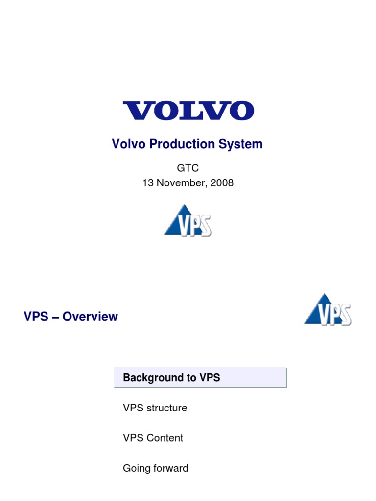 Volvo Production System Anne May Engdahl PDF | PDF | Operations ...