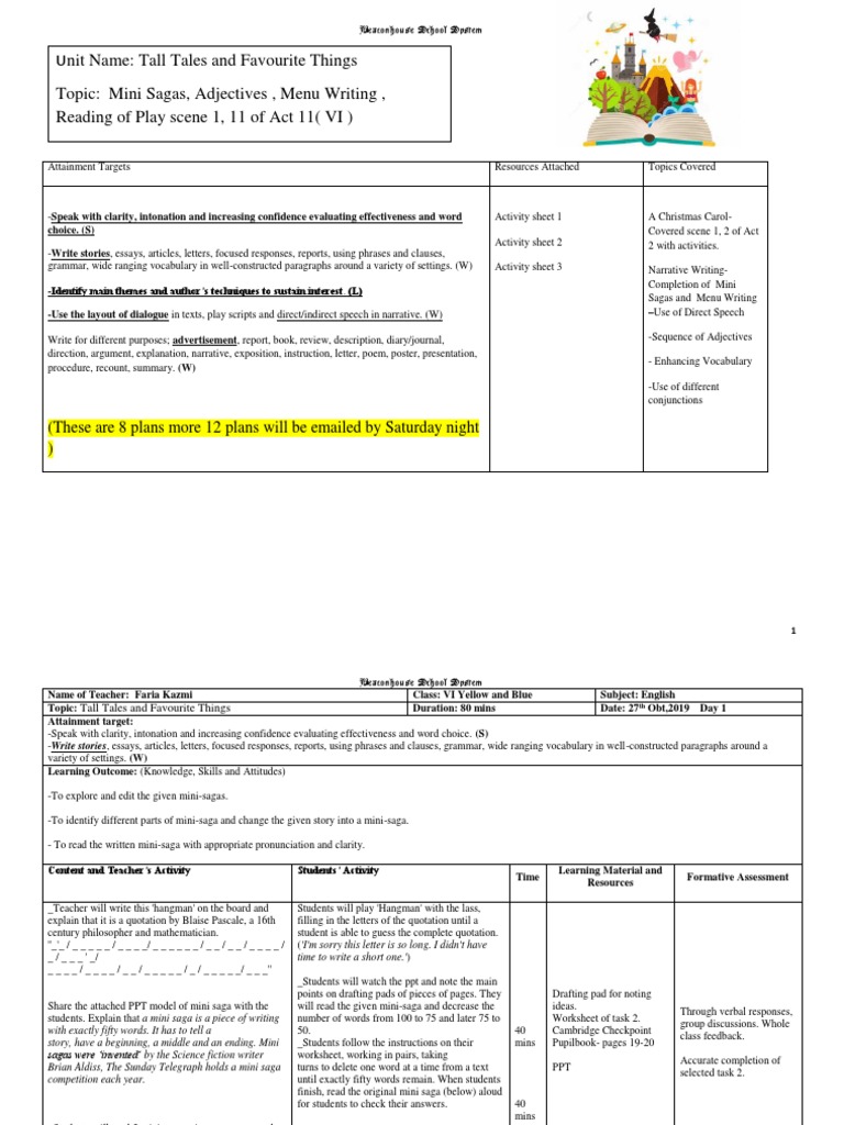 Mini Sagas and Creative Writing | PDF | Menu | Semiotics