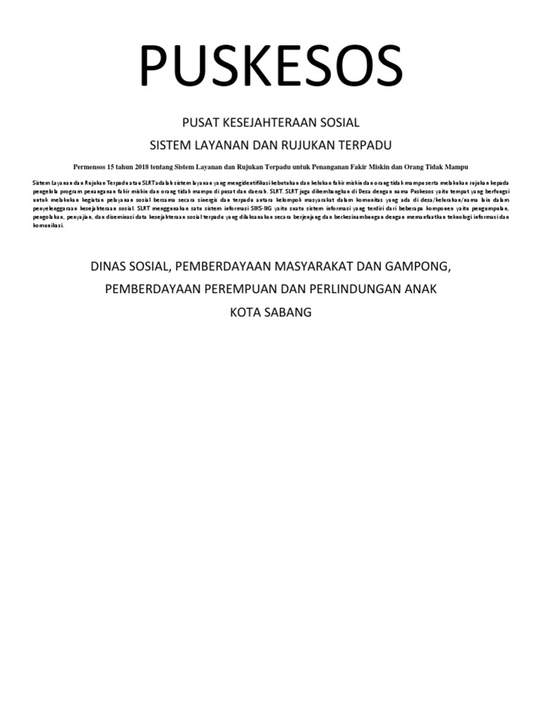 Plang Nama Puskesos | PDF