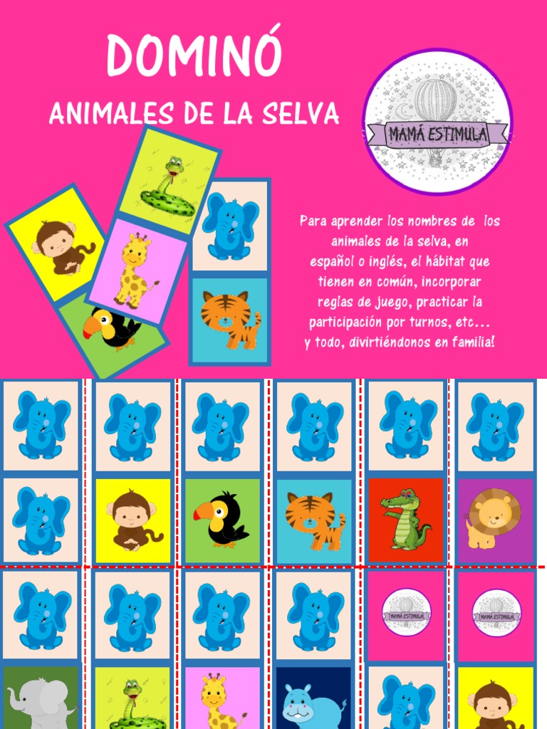 Domino de Animales de La Selva | PDF