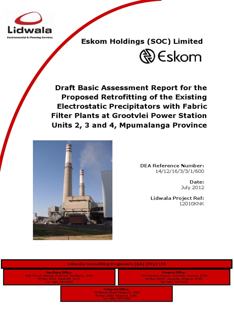 Eskom Holdings (SOC) Limited: DEA Reference Number: 14/12/16/3/3/1/600 ...