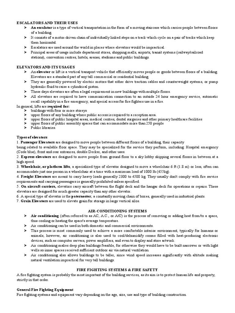 Unit 3 Last Part | PDF | Elevator | Building Insulation