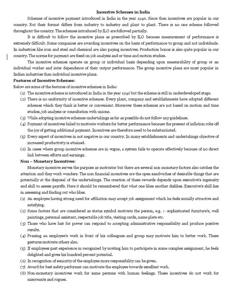 Incentive | PDF | Incentive | Economies