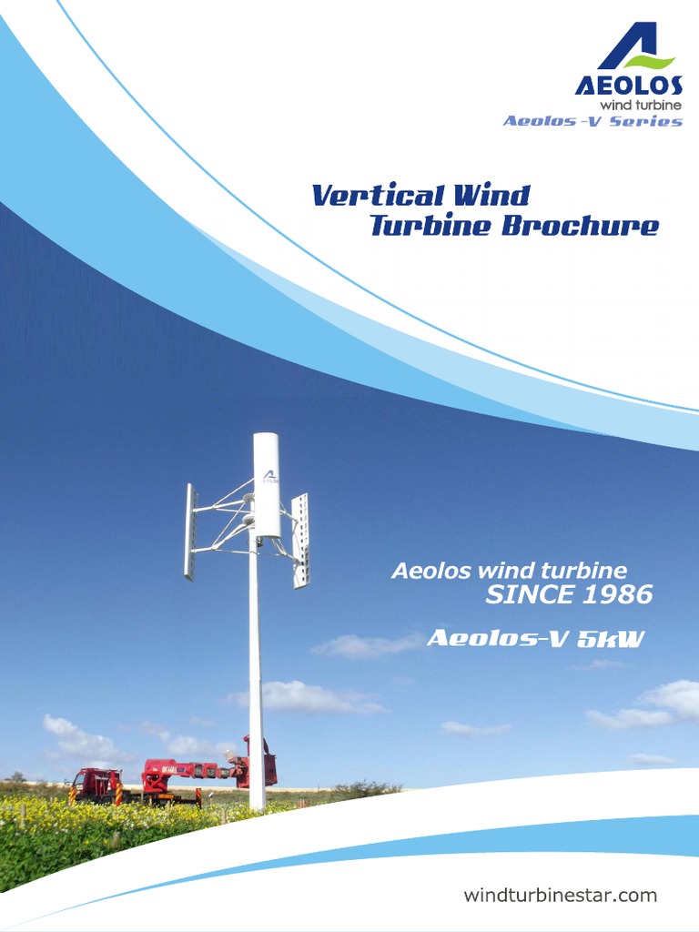Aeolos-V 5kW Brochure PDF | PDF | Wind Power | Wind Turbine