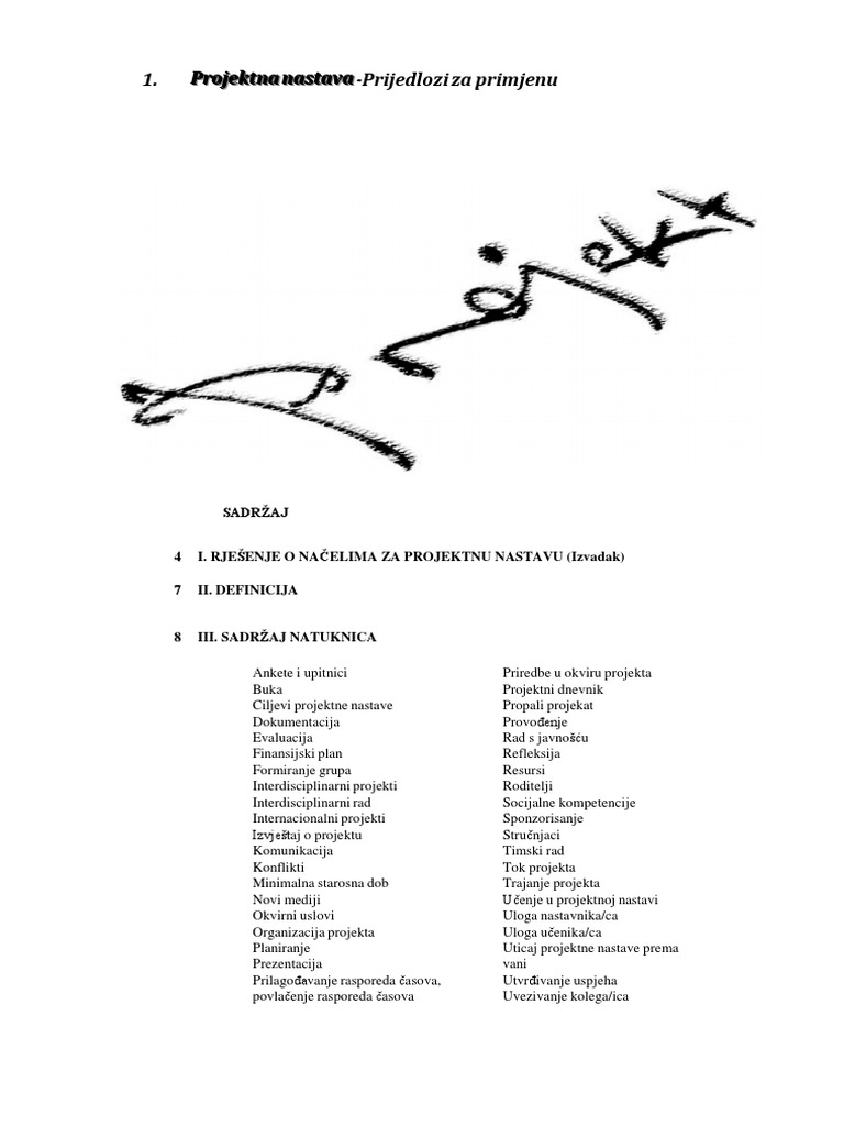 Projektna Nastava | PDF