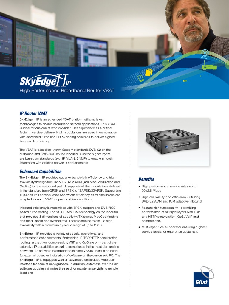 Gilat Product Sheet SkyEdge II IP | PDF | Quality Of Service | Internet ...