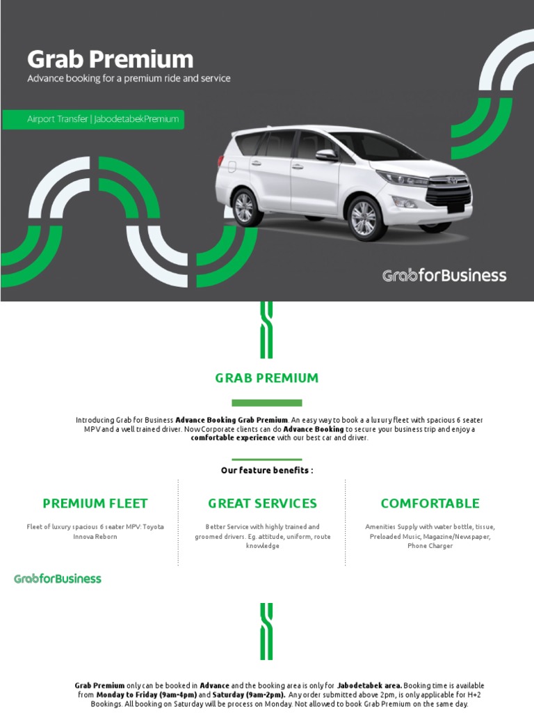 Grab Premium - Grab For Business | PDF | Services (Economics) | Transport