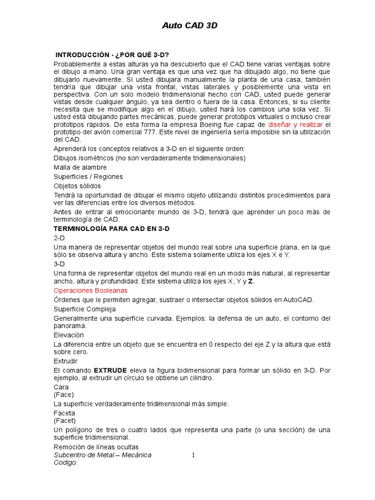 AutoCAD 3D E.mail | PDF | Perspectiva (Gráfica) | Dibujo