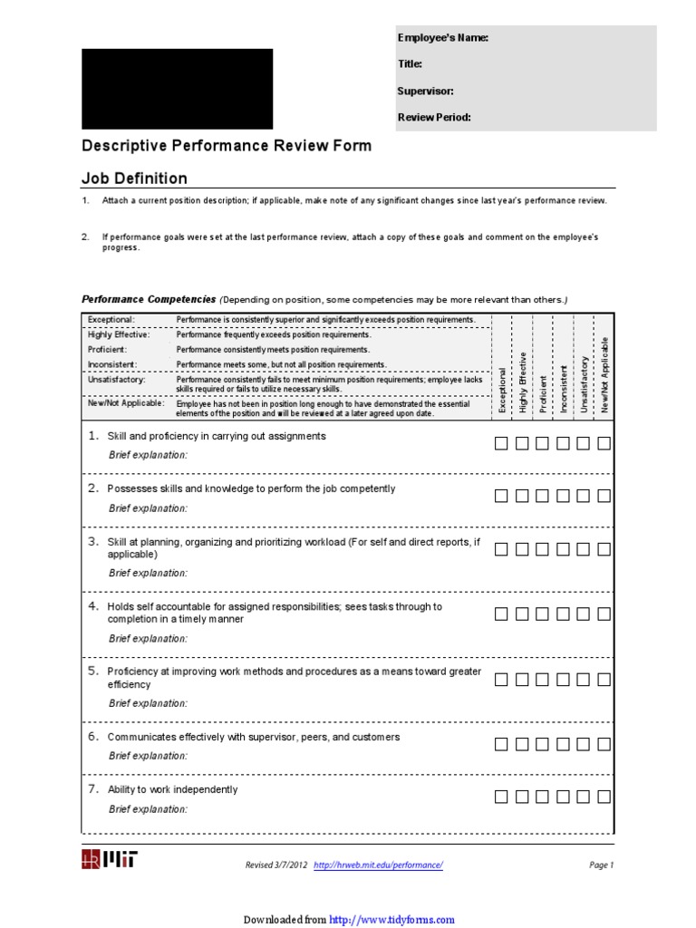 Performance Review Sample | PDF | Competence (Human Resources ...