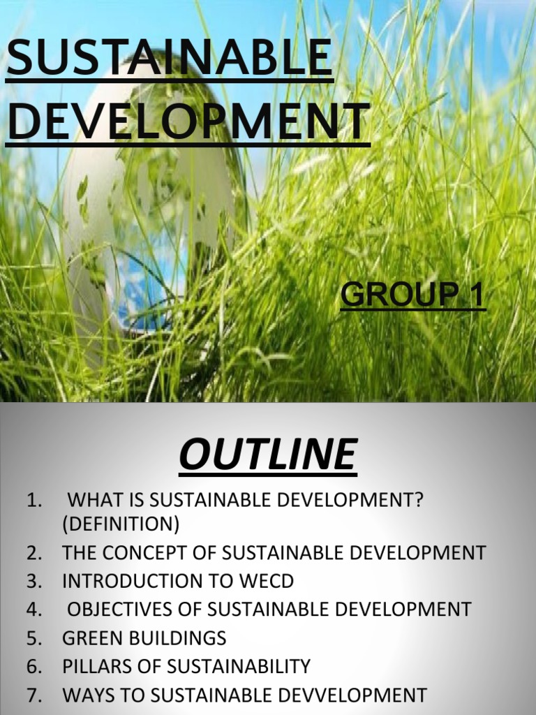 Sustainable Development: Group 1 | PDF