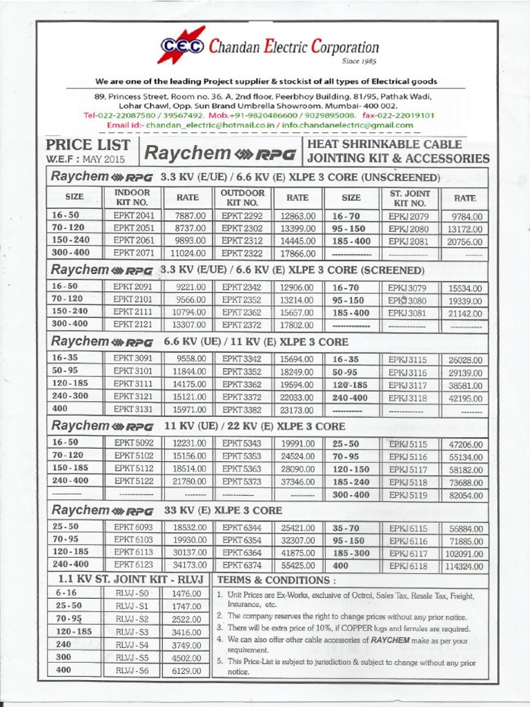 Raychem Joint Kit | PDF