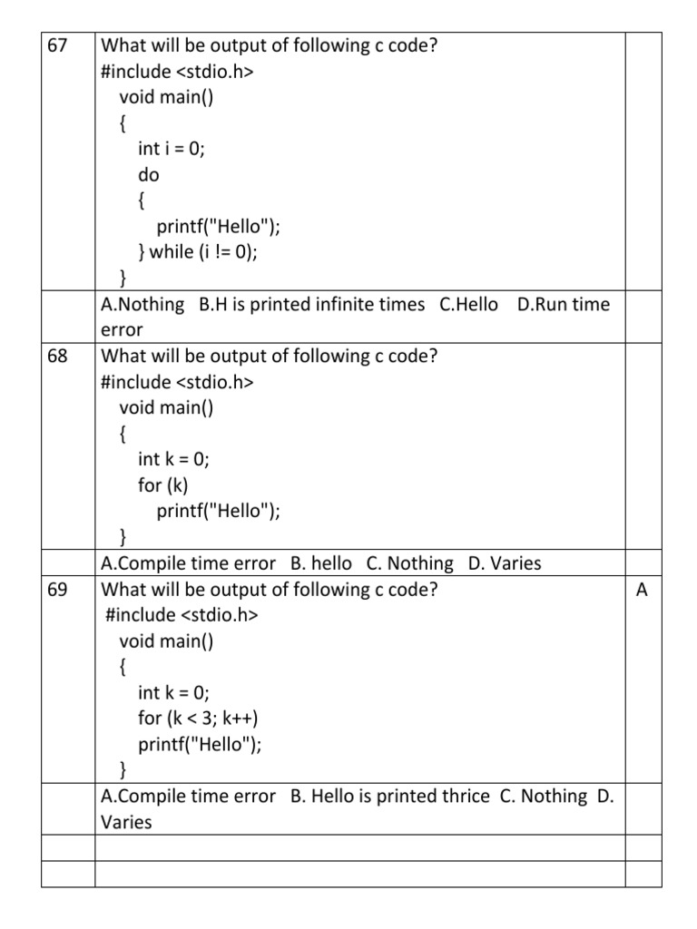 Programming And Problem Solving Pps Mr 18 I Mid Question Bank Of Objective Pdf Array Data