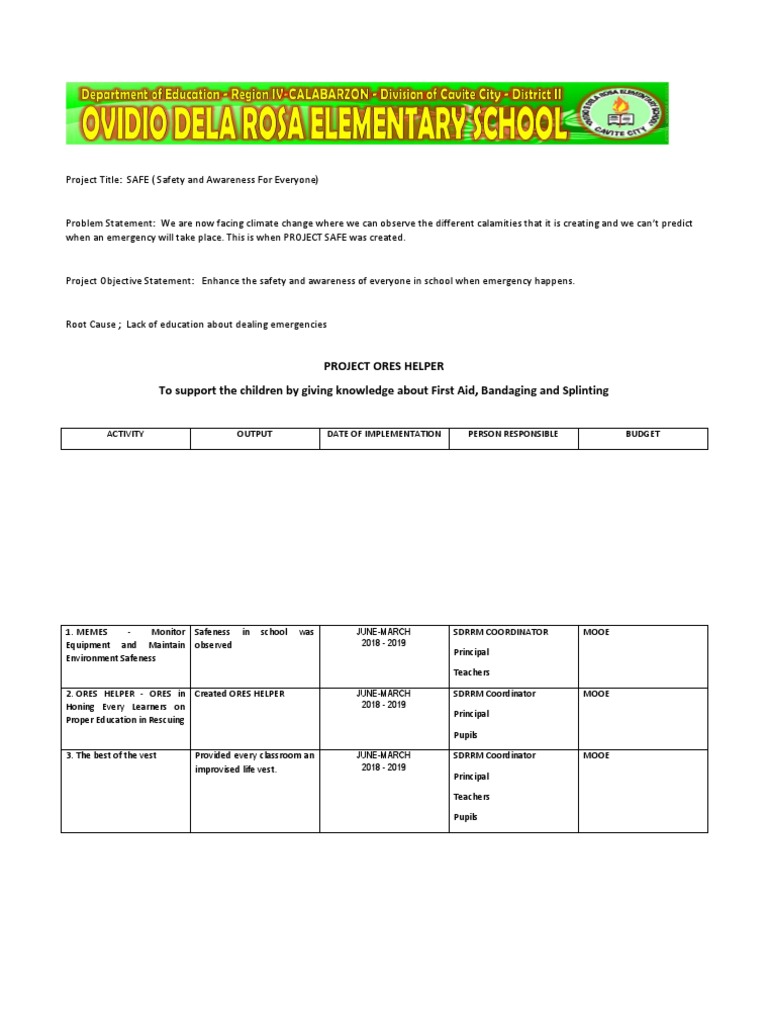 DRRM Action Plan | PDF