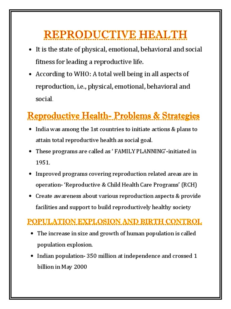 Biology Investigatory Reproductive Health | PDF | Sexually Transmitted ...