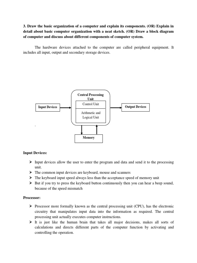 Focp Notes | PDF | Central Processing Unit | Input/Output