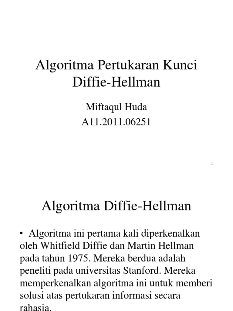Algoritma Diffie-Hellman | PDF