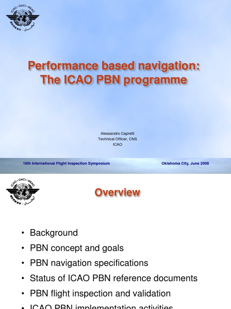 Performance Based Navigation: The ICAO PBN Programme | PDF | Aviation ...