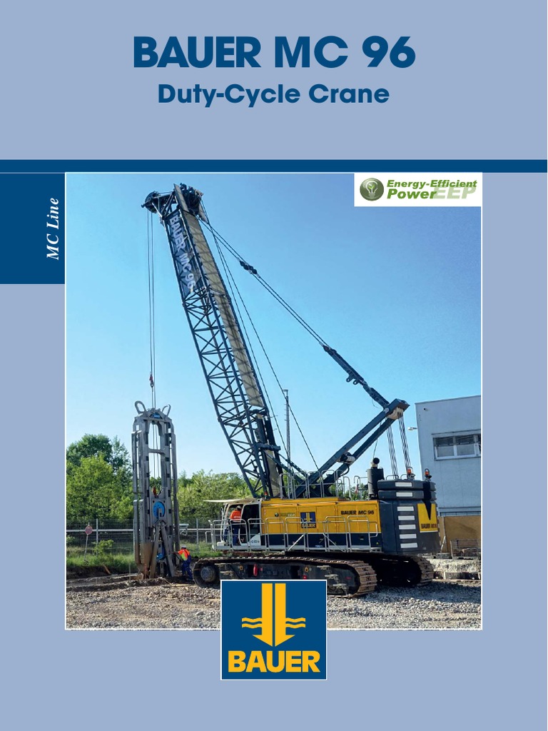 Bauer Mc 96: Duty-Cycle Crane | Crane (Machine) | Turbocharger