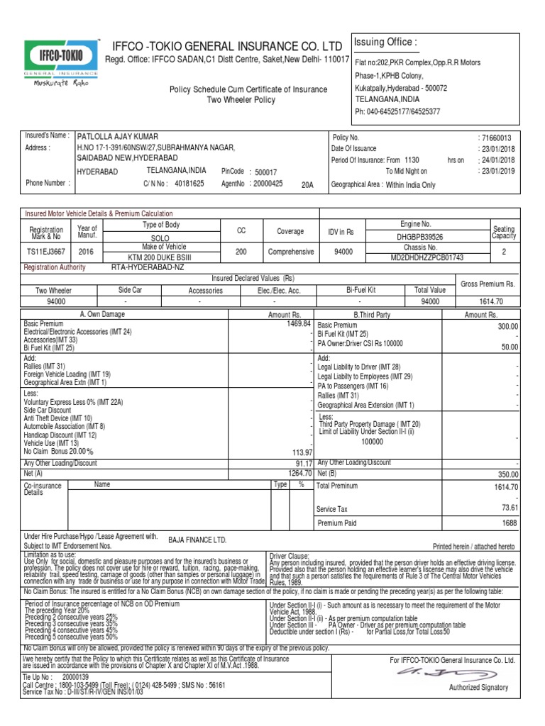 Iffco - Tokio General Insurance Co. LTD: Regd. Office: IFFCO SADAN, C1 ...