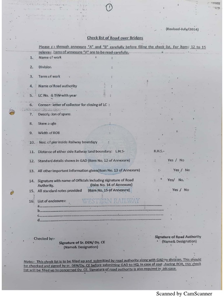 Checklist Rob WR PDF | PDF