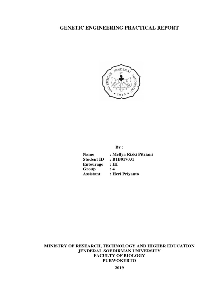 Genetic Engineering Practical Report | PDF | Polymerase Chain Reaction ...