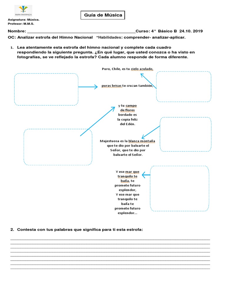 Análisis de Estrofa del Himno Nacional | PDF