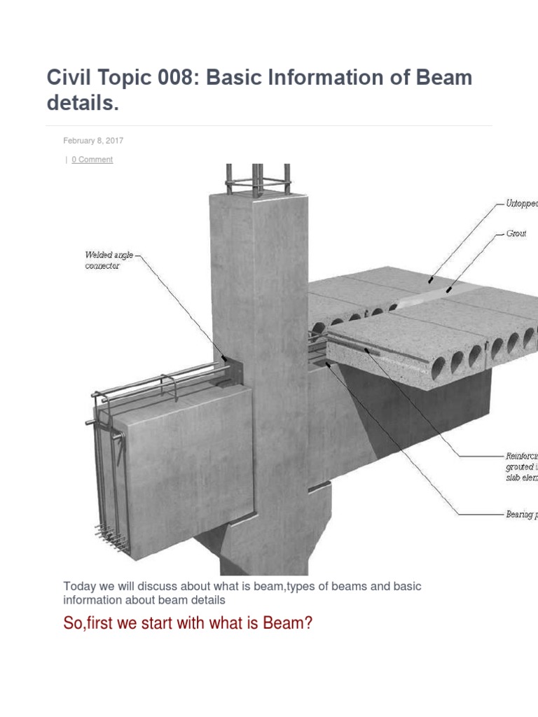 Civil Topic 008: Basic Information of Beam Details.: So, First We Start ...