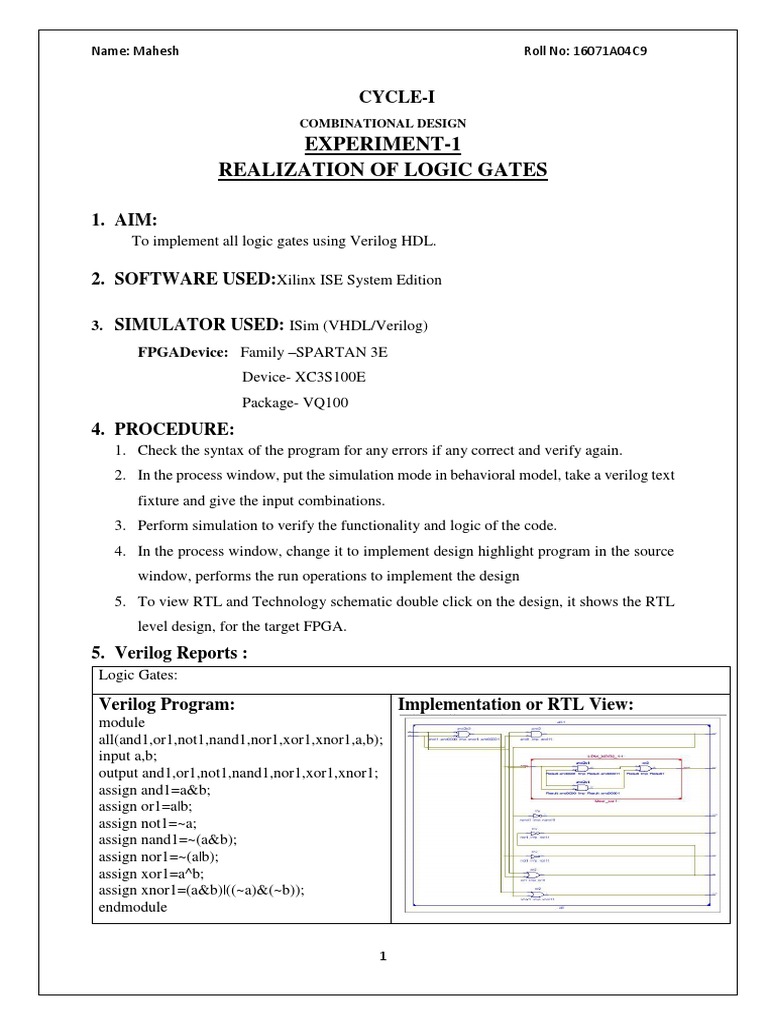 Vlsi RCRD | PDF | Hardware Description Language | Field Programmable Gate Array