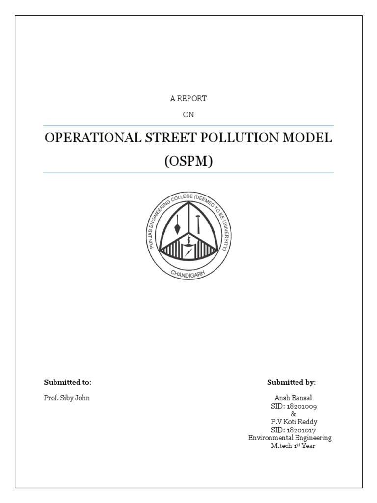 OSPM For Print | Download Free PDF | Nitrogen Dioxide | Air Pollution