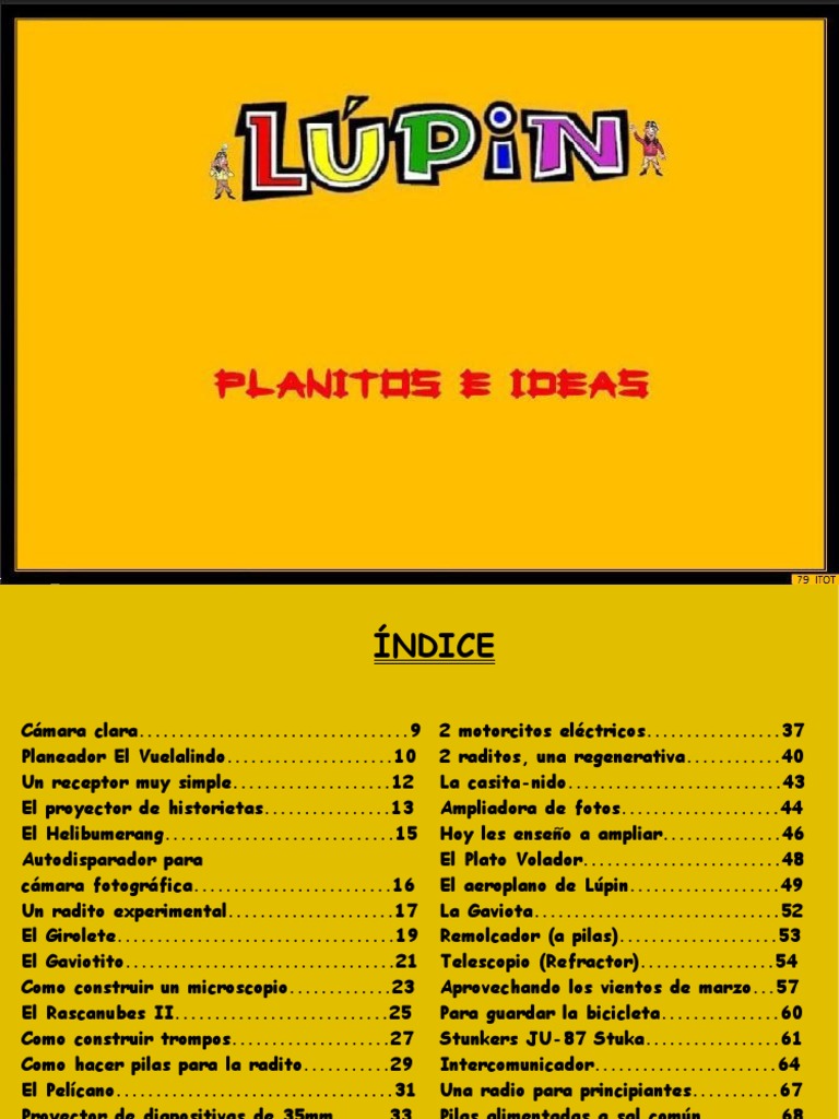 Lupin - Planitos e Ideas I | PDF | Electrónica | Equipo