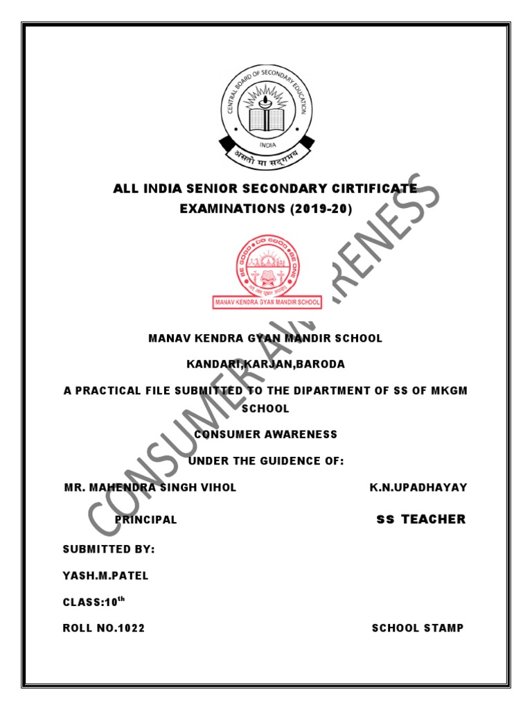 Social Science Project 3 Pages | PDF