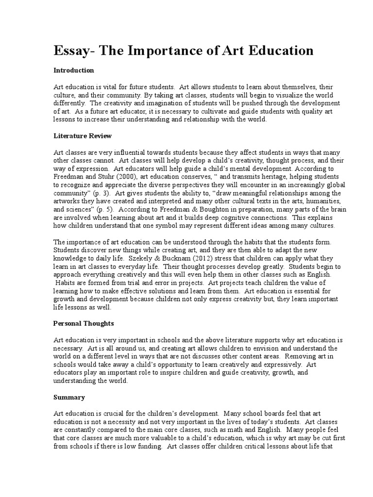 The Importance of Cultivating Student Creativity, Expression, and ...