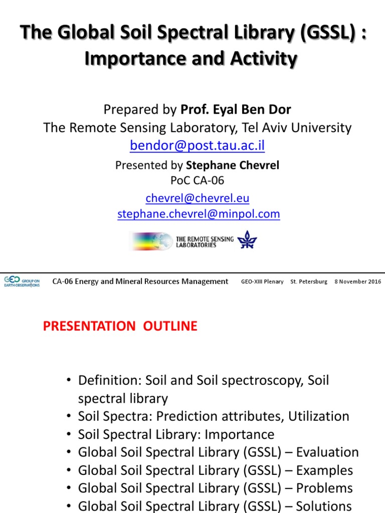 523 05 Eyal Ben Dor GSSL | PDF | Spectroscopy | Electromagnetic Spectrum
