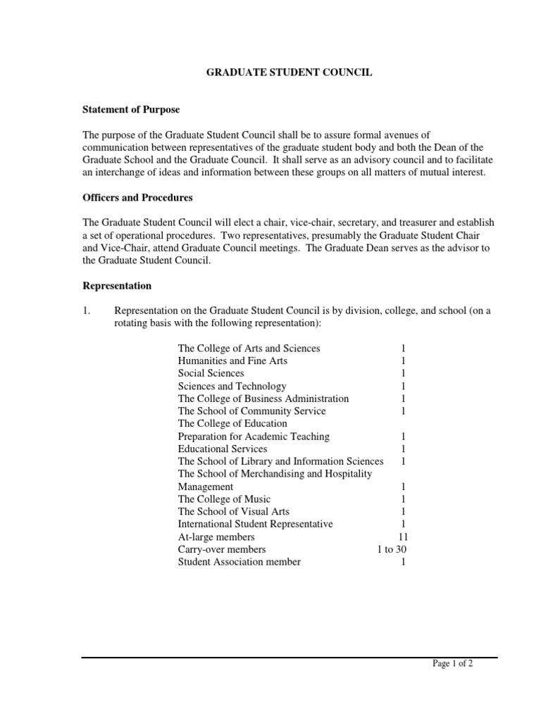 Graduate Student Council | PDF | Graduate School | Postgraduate Education