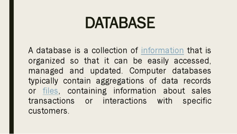 Understanding Databases Basics | PDF