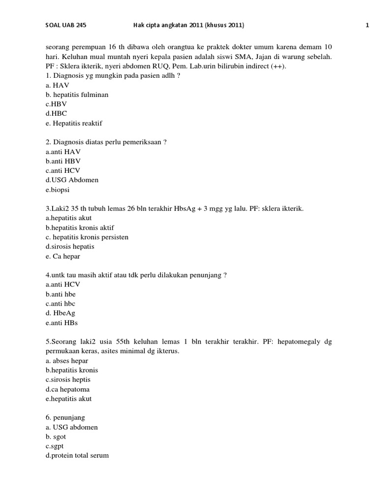 Hepatitis Case Studies | PDF