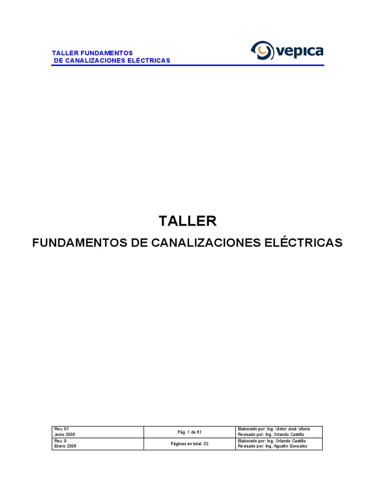 Taller Fundamentos de Canalizaciones Electricas | PDF | Tubería (transporte de fluidos ...